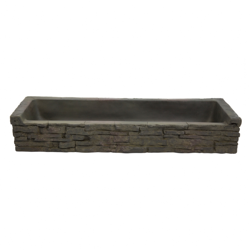 Stacked Slate Wall Base - Curved - 13" H (33 cm) - Aquascape, Inc.