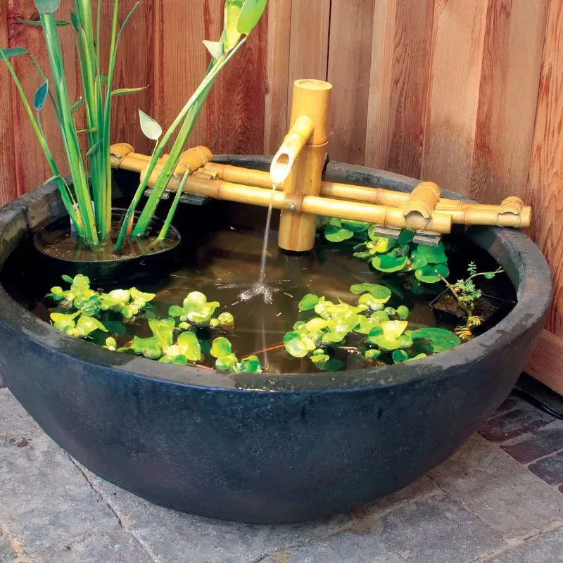 Bamboo Fountain | Patio Pond | Aquascape Pouring Fountain