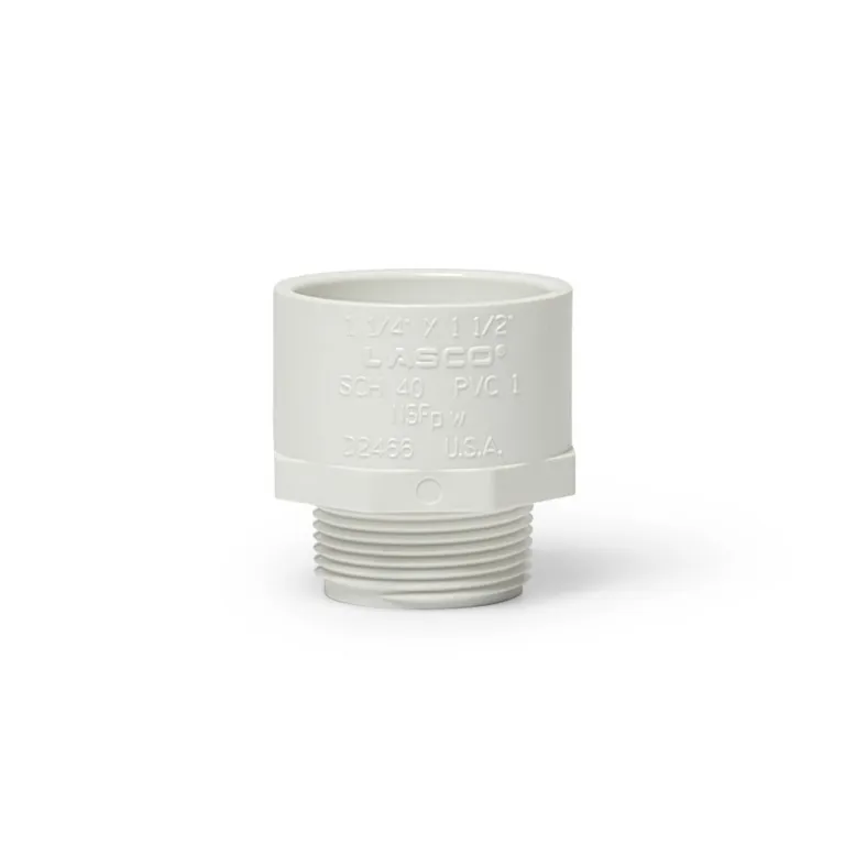 1 1/4" x 1 1/2" Male Pipe Adaptor | PVC MPT x Slip Adaptor